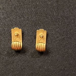 Jewelry | Vintage Gold Tone Half Loop Earrings | Poshmark